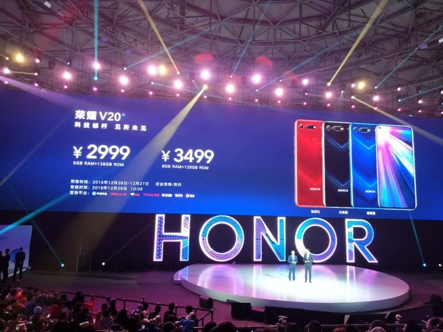 2999元起 魅眼屏/麒麟980双加持荣耀V20发布__凤凰网