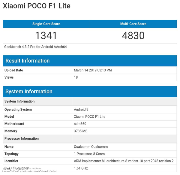 小米POCO F1 Lite跑分出炉 或创骁龙660手机新低价_凤凰网科技_凤凰网