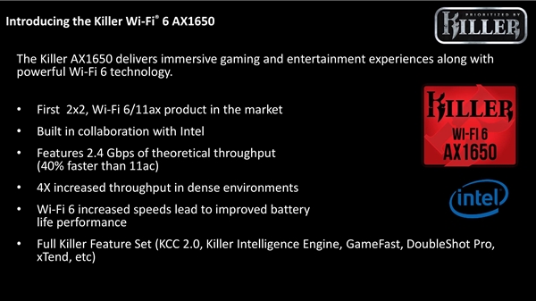 Killer发布AX1650 Wi-Fi 6无线网卡：2.4Gbps、Intel代工_凤凰网