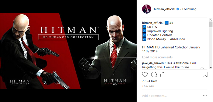 《Hitman》经典之作迎来4K@60FPS重制，本周末发售，60刀一口价__凤凰网