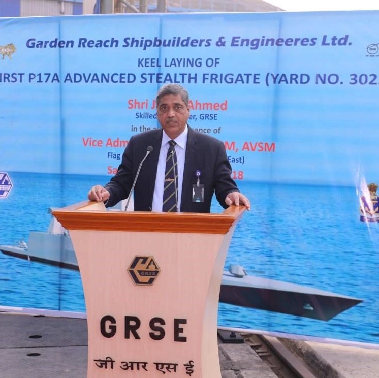 印度开工新一艘“P-17A”型护卫舰_凤凰网