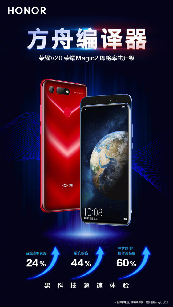 有福啦！荣耀V20 /Magic2即将率先升级方舟编译器_凤凰网