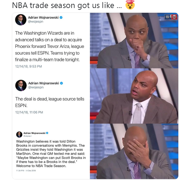 调皮！TNT发巴克利套图调侃Woj报道的交易发生变化_凤凰网