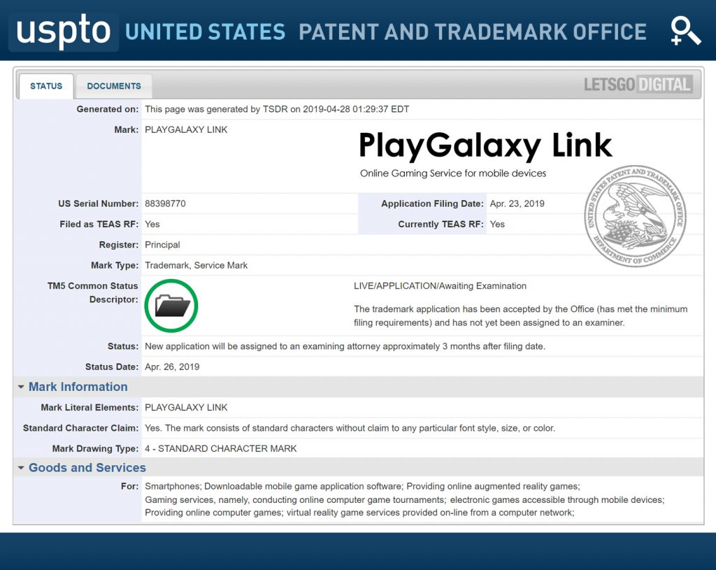 三星申请游戏服务 PlayGalaxy Link 商标__凤凰网